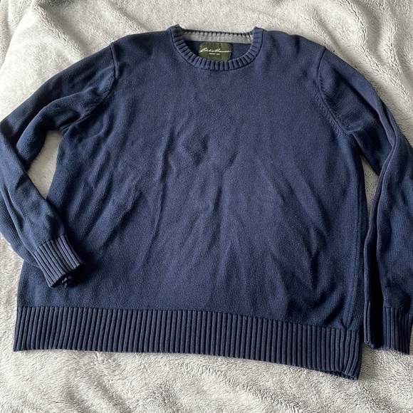 Eddie Bauer | Sweaters | Navy Blue Mens Eddie Bauer Xl Combed Cotton ...
